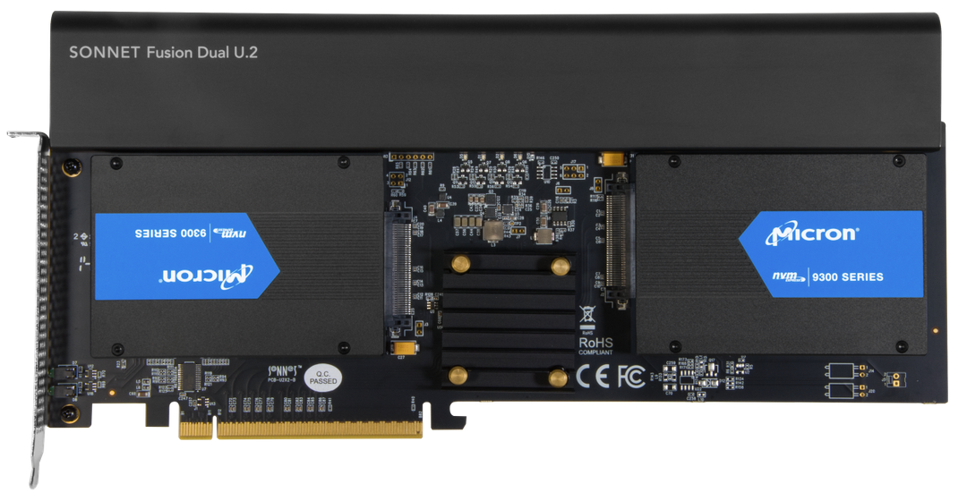 Fusion Dual U.2 SSD PCIe Card - SONNETTECH